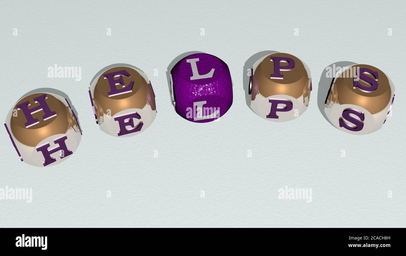 HELPS combined by dice letters and color crossing for the related ...
