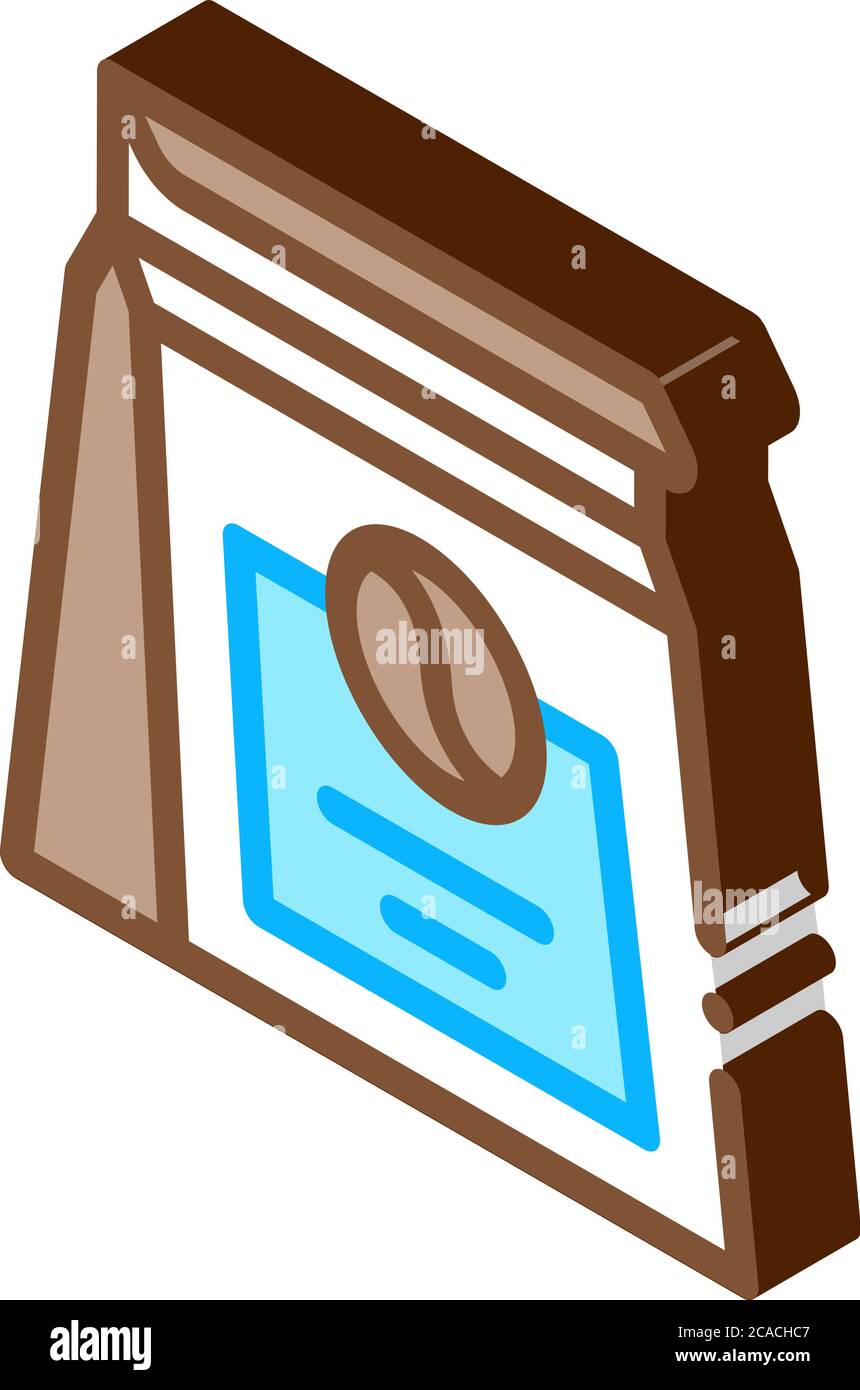 coffee package isometric icon vector illustration Stock Vector Image ...