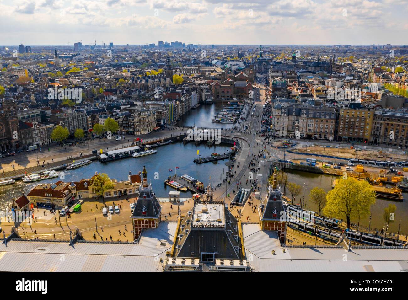 Aerial view of beautiful Amsterdam during a daytime Stock Photo - Alamy
