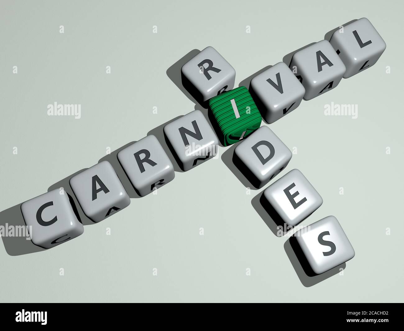 CARNIVAL RIDES combined by dice letters and color crossing for the ...