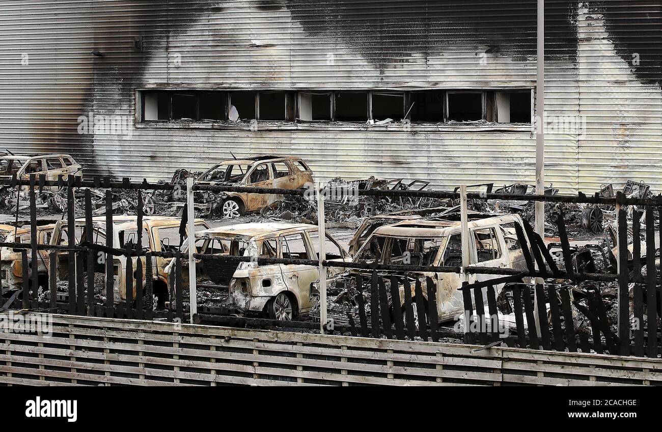 The scene at Guy Salmon Jaguar Land Rover (JLR) Stockport, after the ...