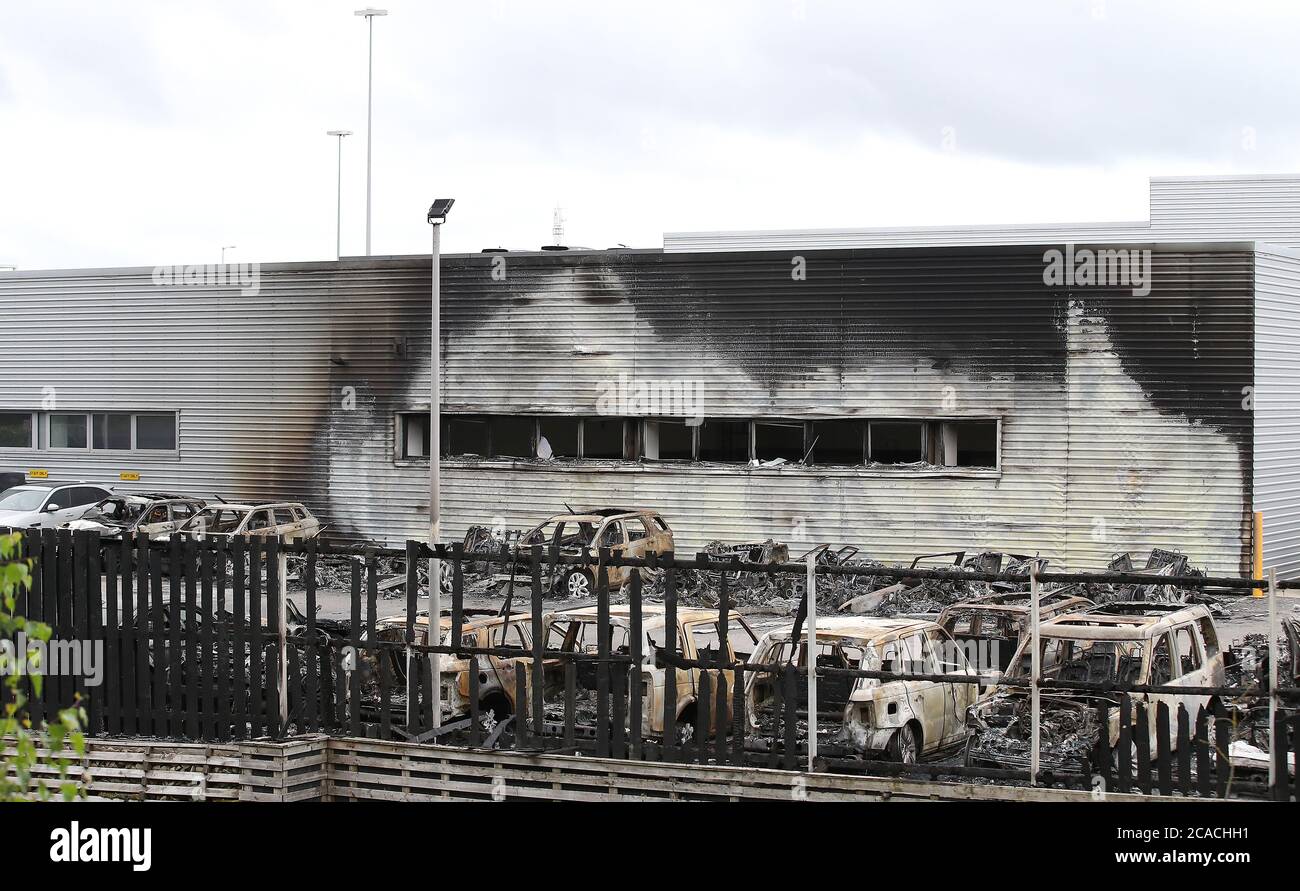 The scene at Guy Salmon Jaguar Land Rover (JLR) Stockport, after the ...