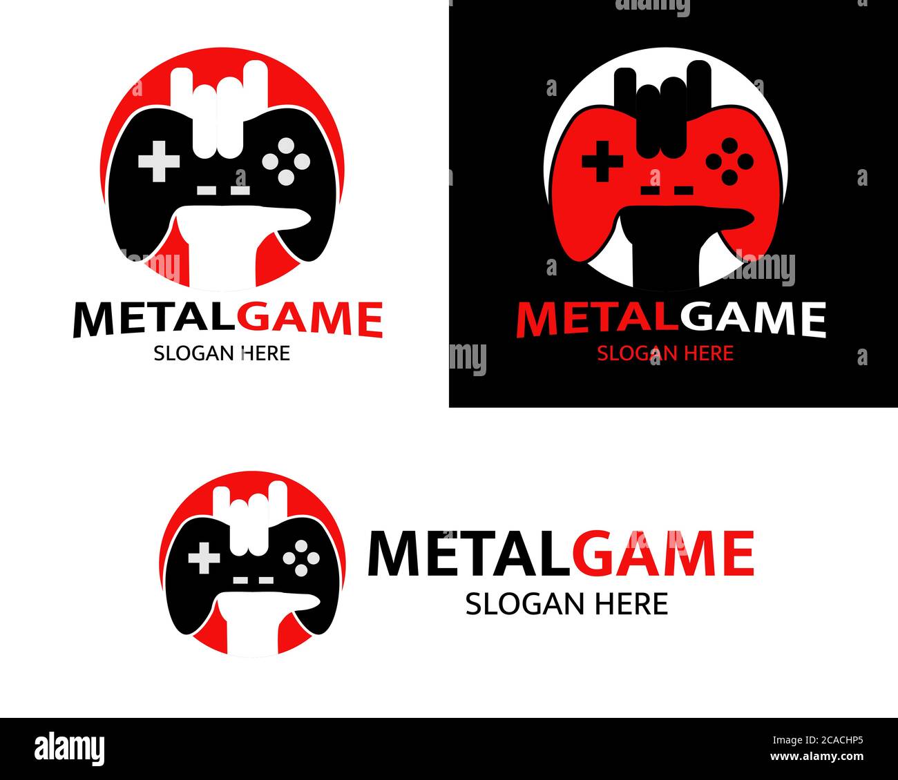 Illustration vector design of Metalgame logo template for business or ...