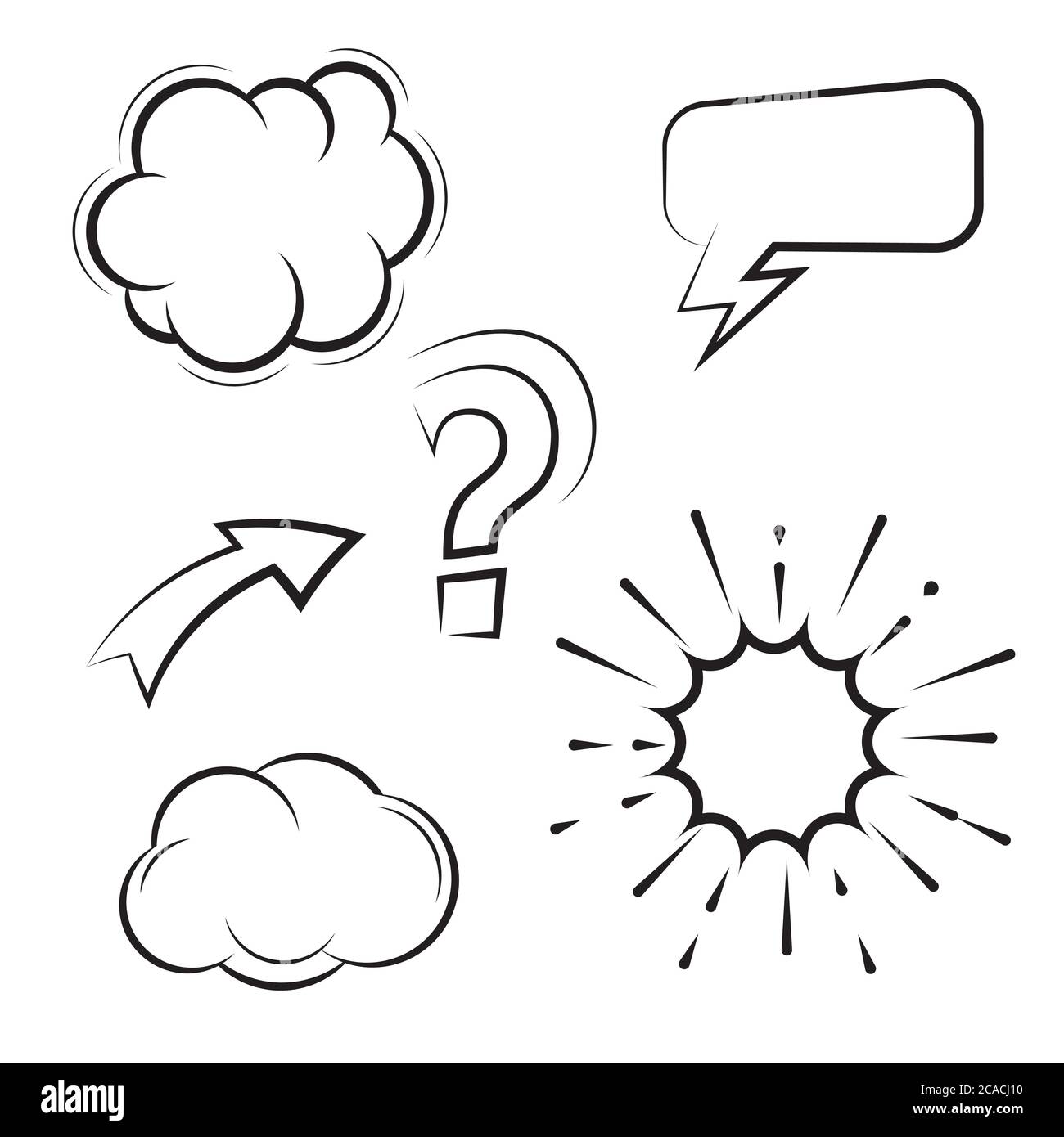 Cloud Comic Book Design Element Vector Illustration Stock Vector Image ...