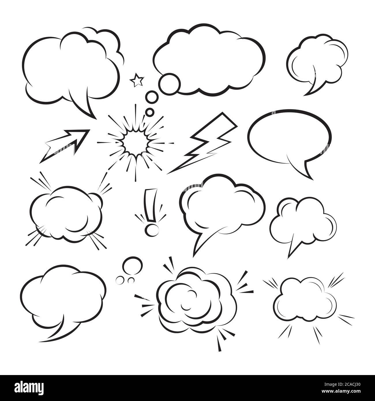 Cloud Comic Book Design Element Vector Illustration Stock Vector Image ...