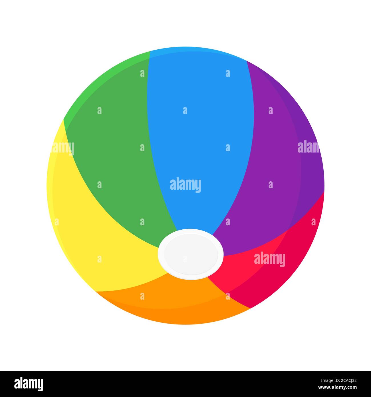 Inflatable bouncing beach ball flat style design vector illustration ...