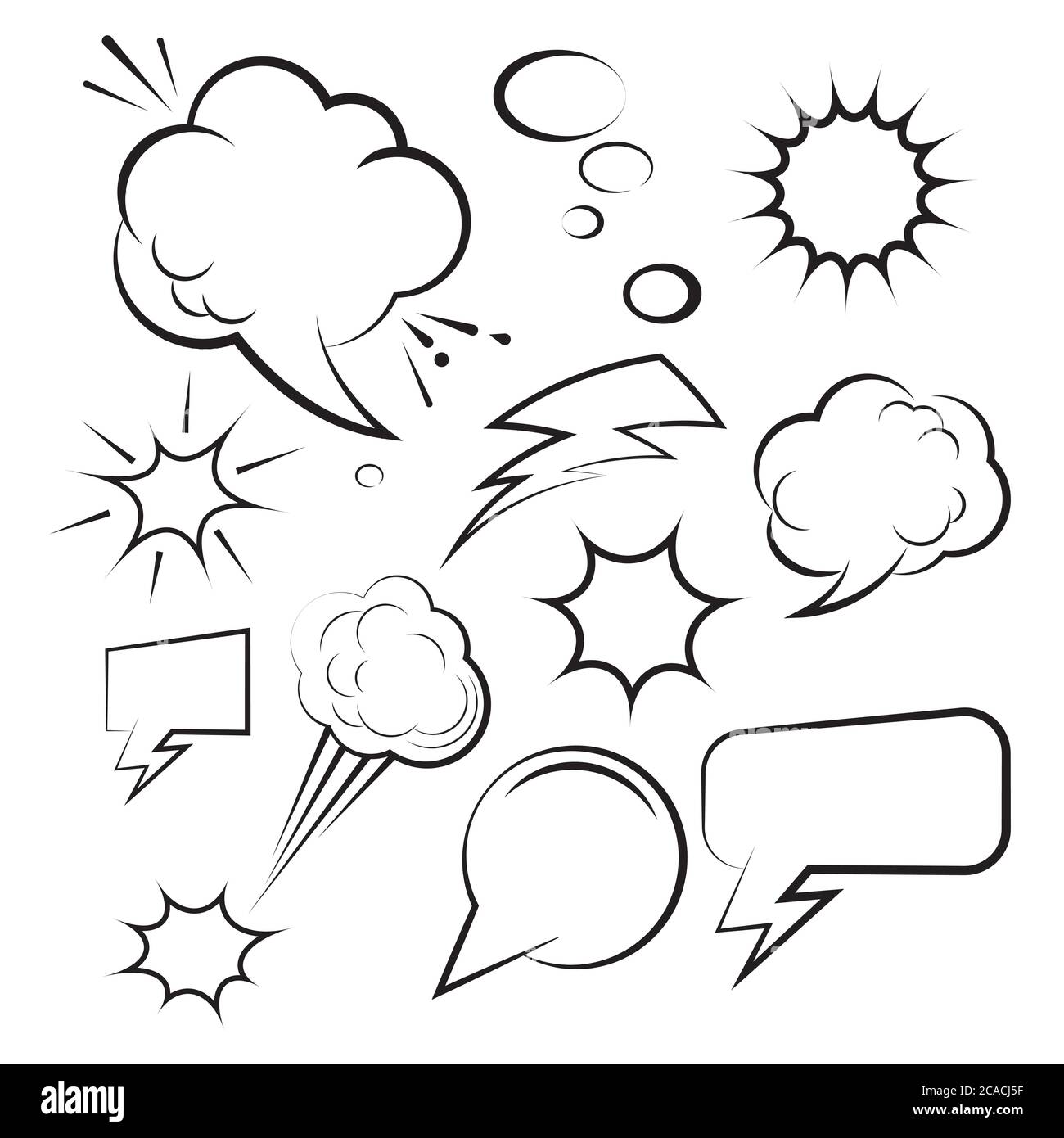 Cloud Comic Book Design Element Vector Illustration Stock Vector Image ...
