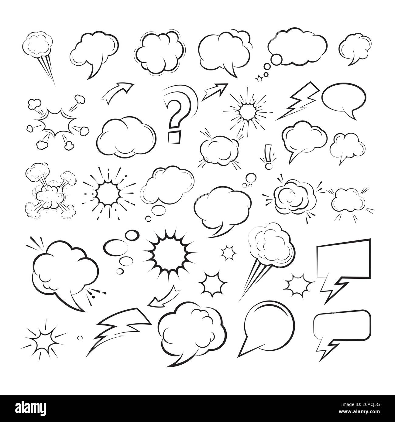 Cloud Comic Book Design Element Vector Illustration Stock Vector Image ...