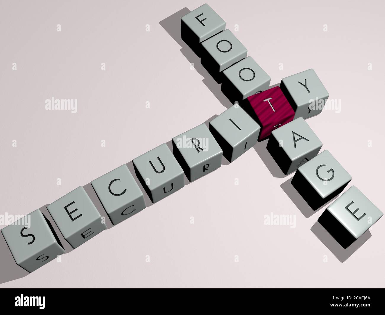 security footage combined by dice letters and color crossing for the ...