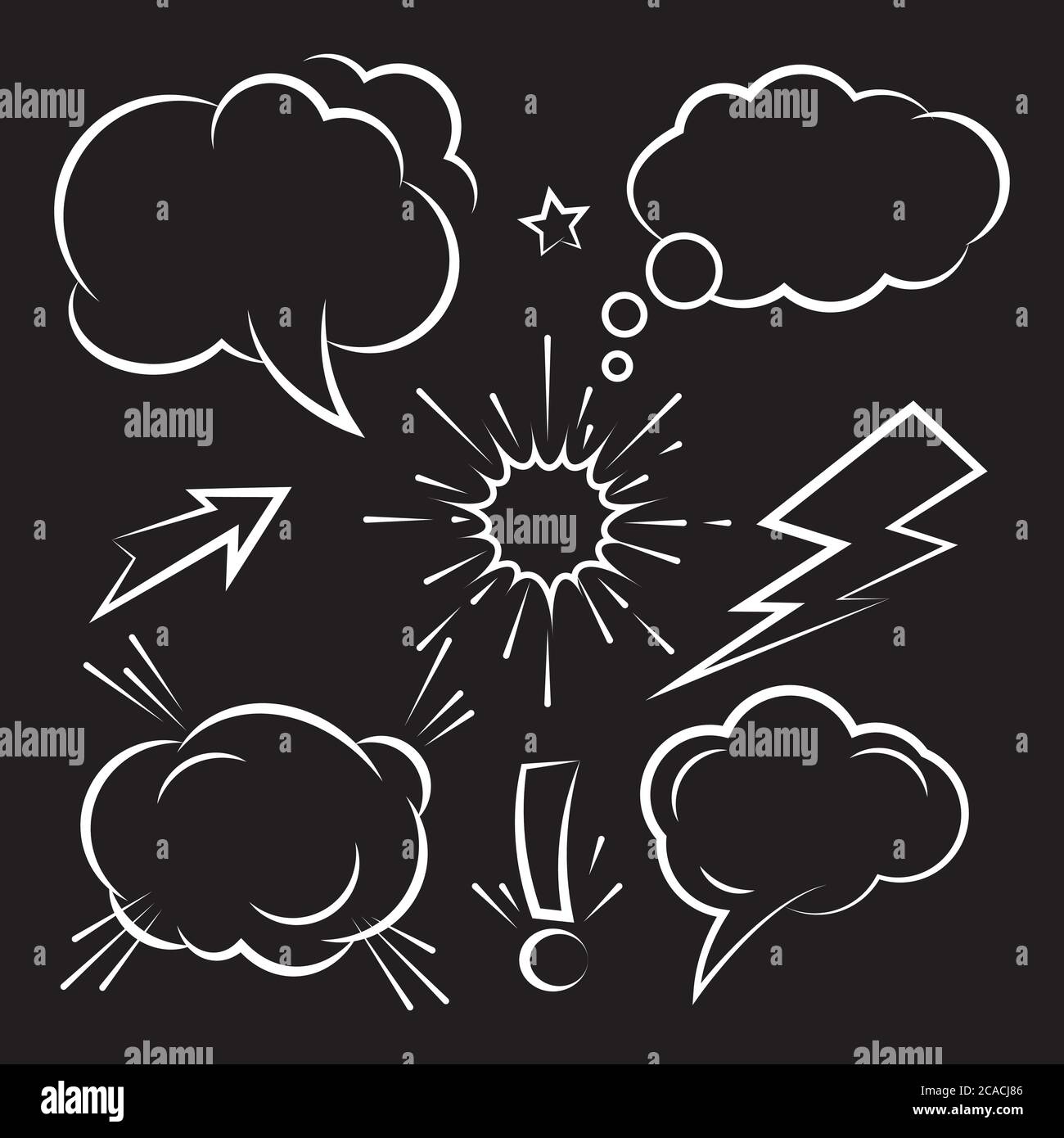 Cloud Comic Book Design Element Vector Illustration Stock Vector Image ...