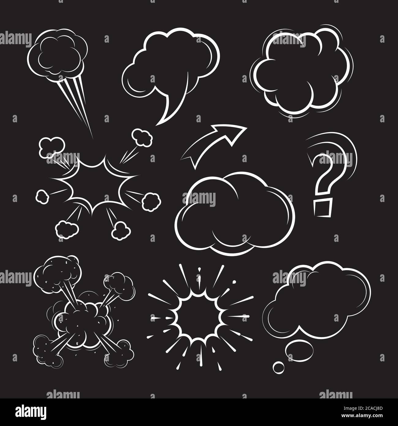 Cloud Comic Book Design Element Vector Illustration Stock Vector Image ...