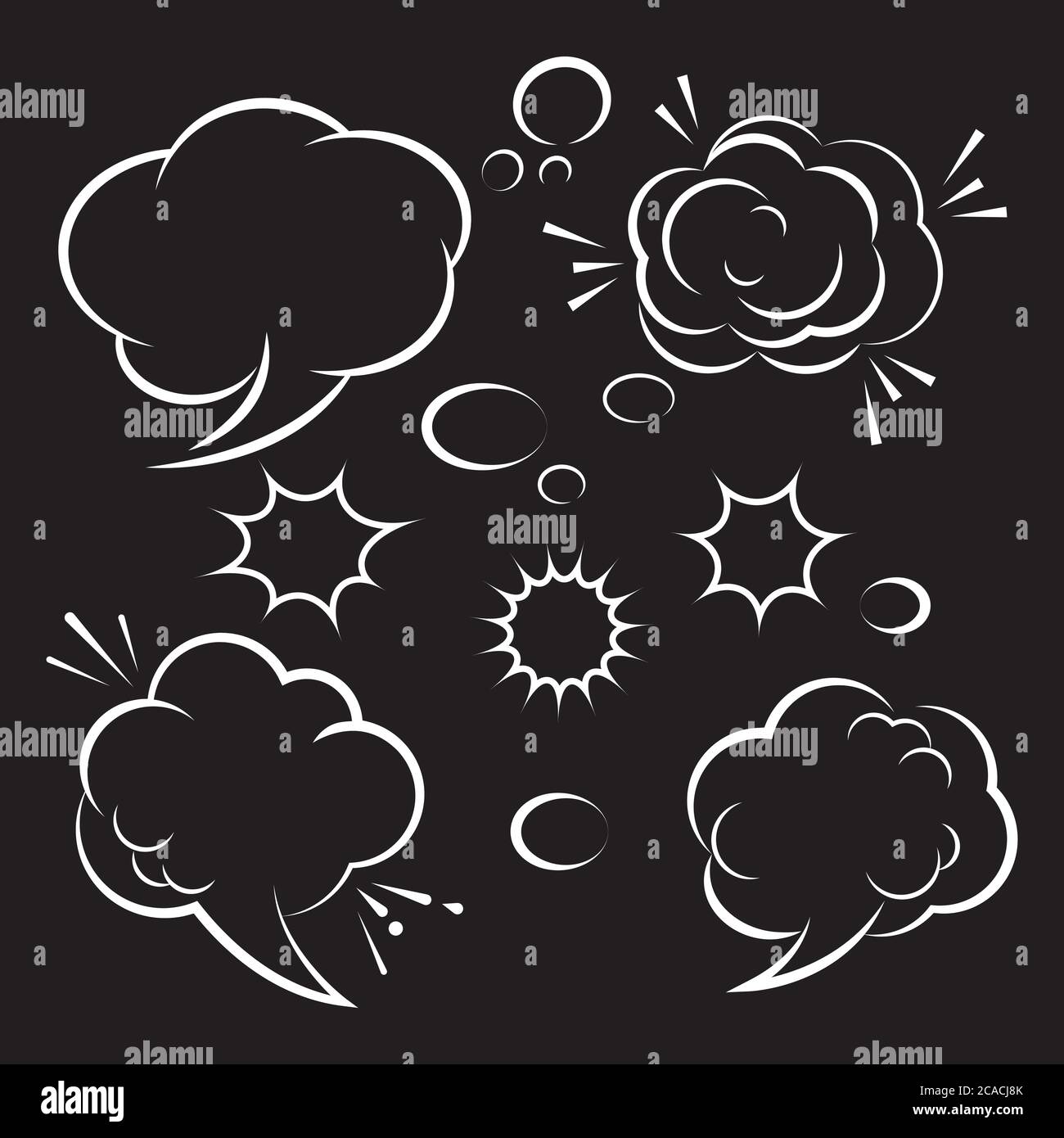 Cloud Comic Book Design Element Vector Illustration Stock Vector Image ...