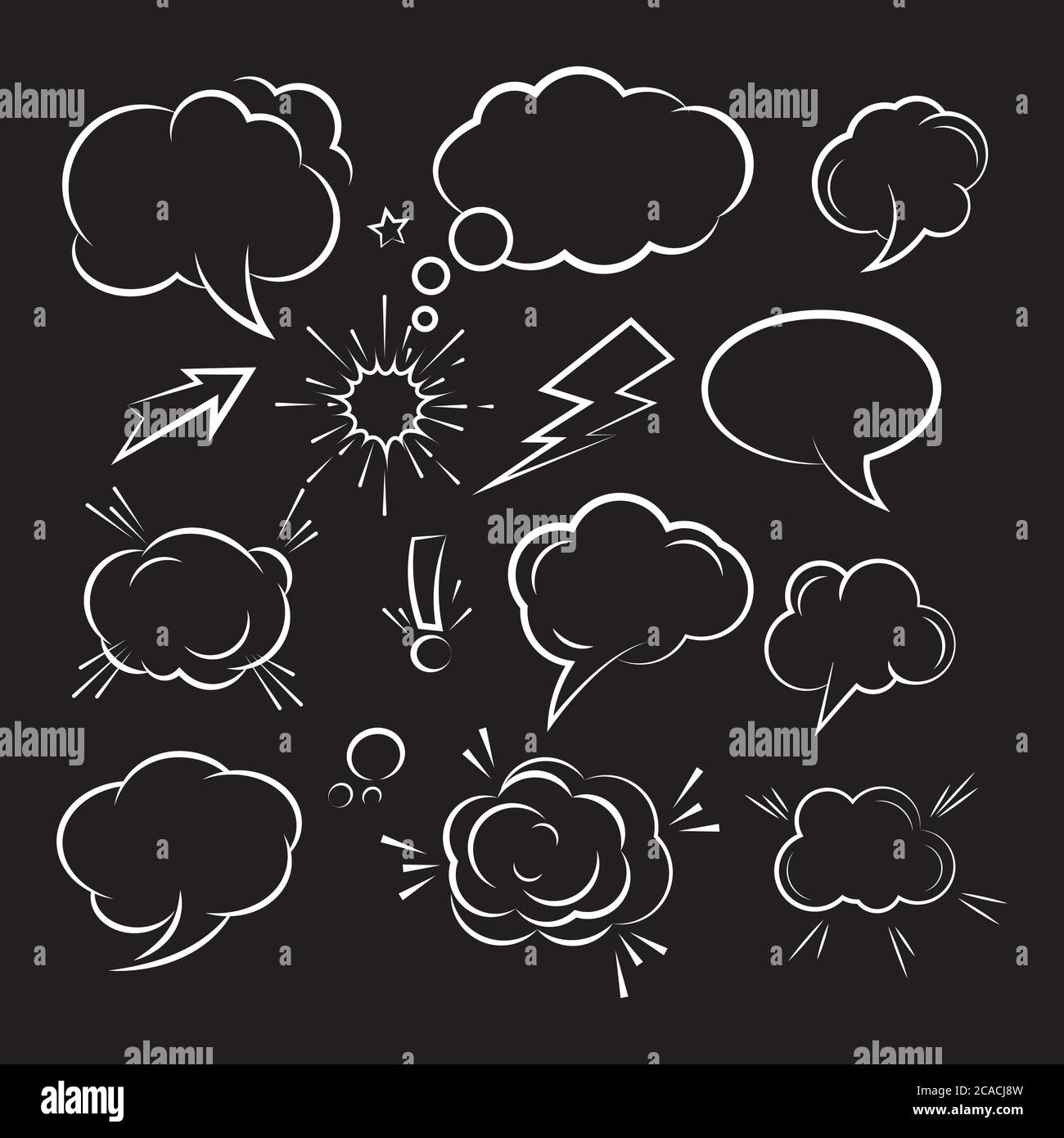 Cloud Comic Book Design Element Vector Illustration Stock Vector Image ...