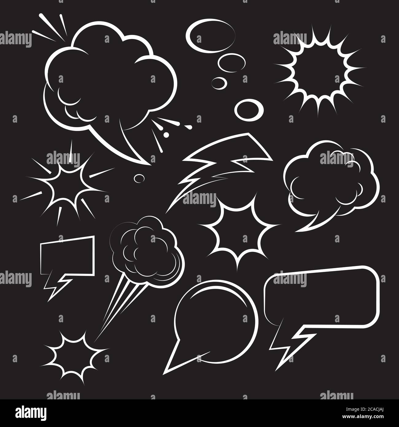 Cloud Comic Book Design Element Vector Illustration Stock Vector Image ...