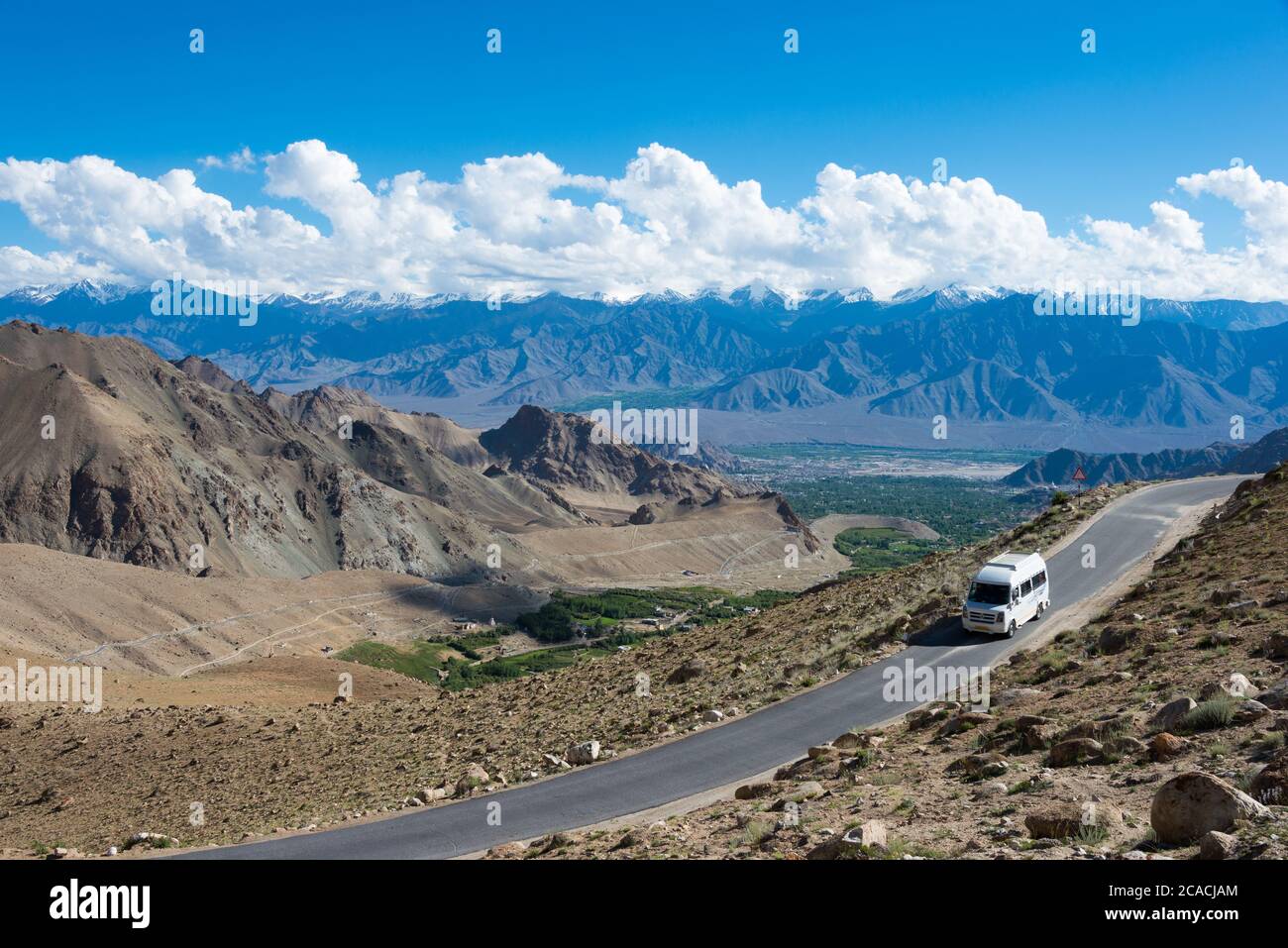 Ladakh, India - Beautiful scenic view from Between Khardung La Pass ...