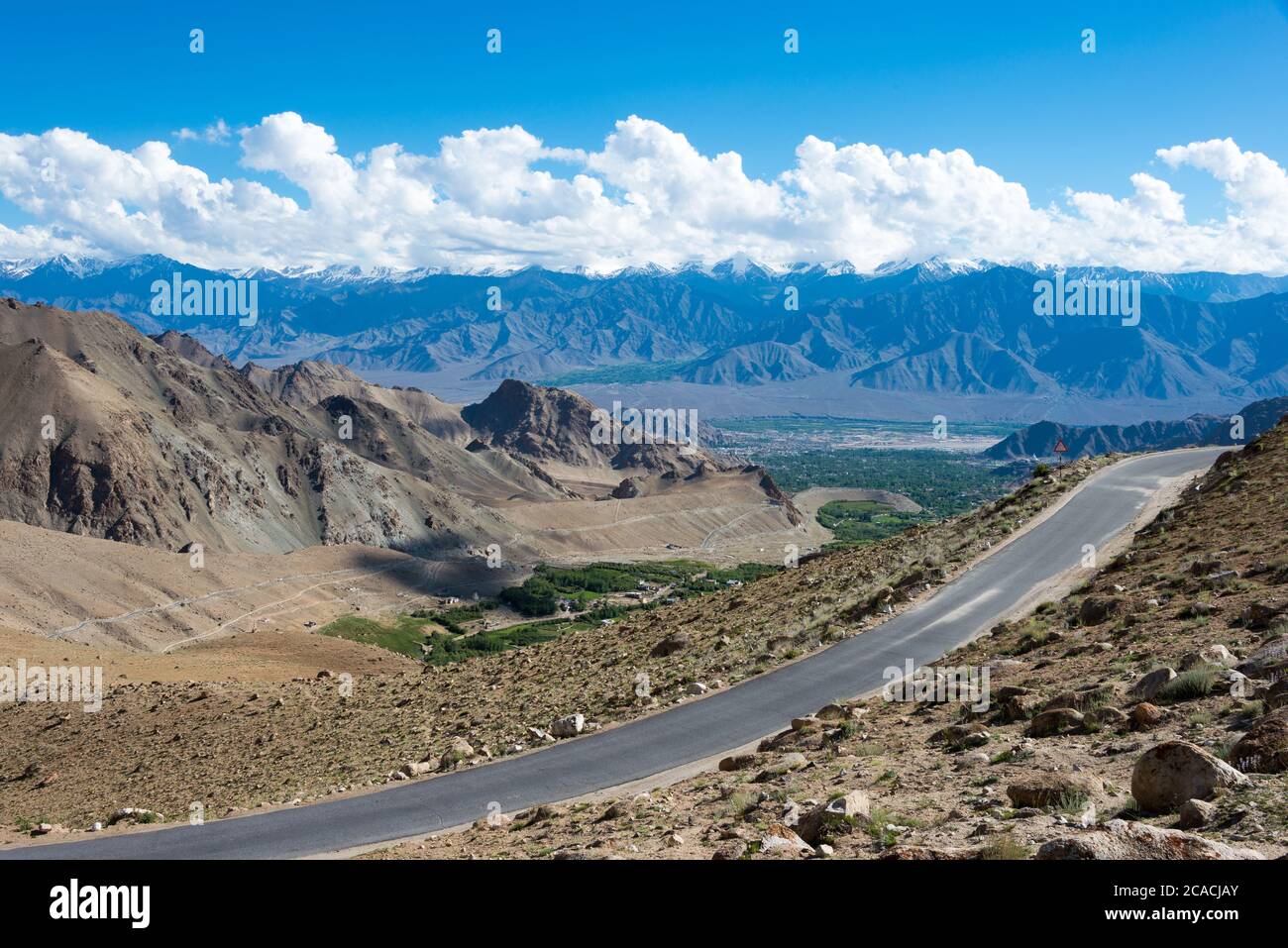 Ladakh, India - Beautiful scenic view from Between Khardung La Pass ...