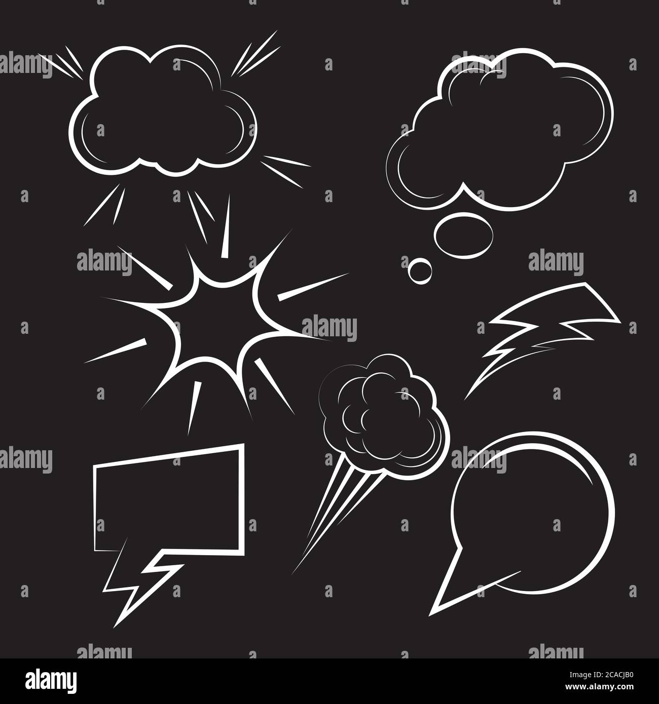 Cloud Comic Book Design Element Vector Illustration Stock Vector Image ...