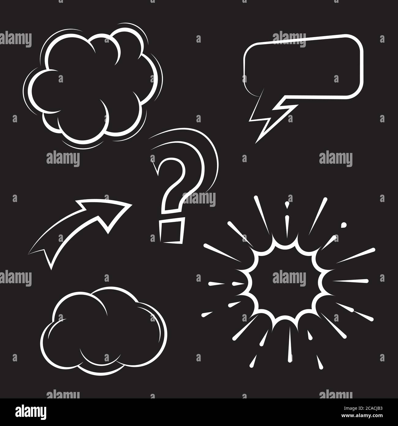 Cloud Comic Book Design Element Vector Illustration Stock Vector Image ...