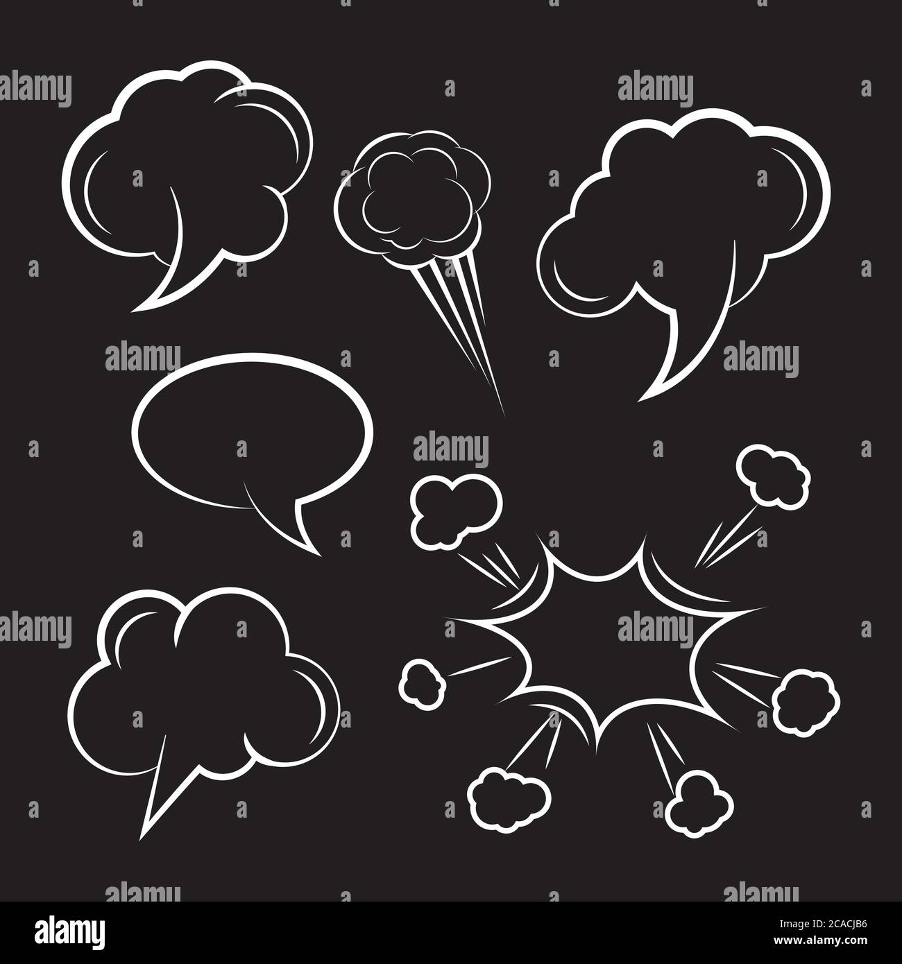 Cloud Comic Book Design Element Vector Illustration Stock Vector Image ...