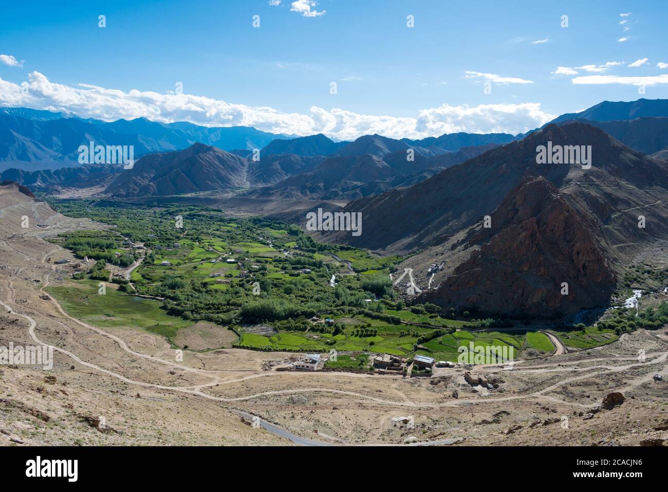 Ladakh, India - Beautiful scenic view from Between Khardung La Pass ...