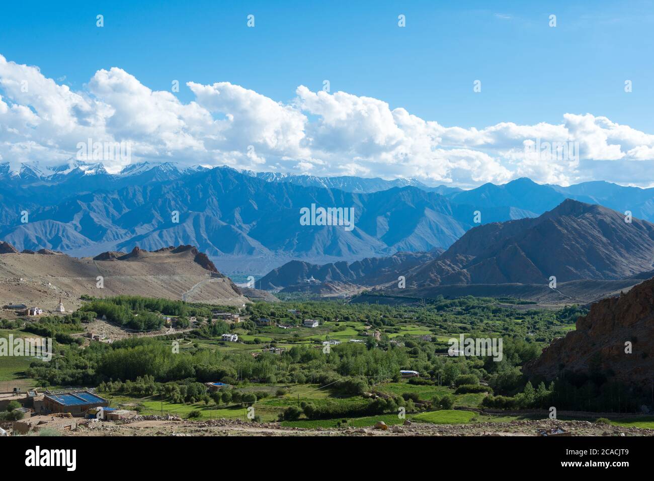 Ladakh, India - Beautiful scenic view from Between Khardung La Pass ...
