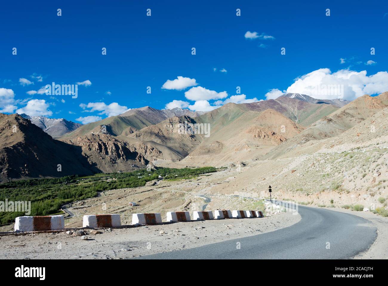 Ladakh, India - Beautiful scenic view from Between Khardung La Pass ...