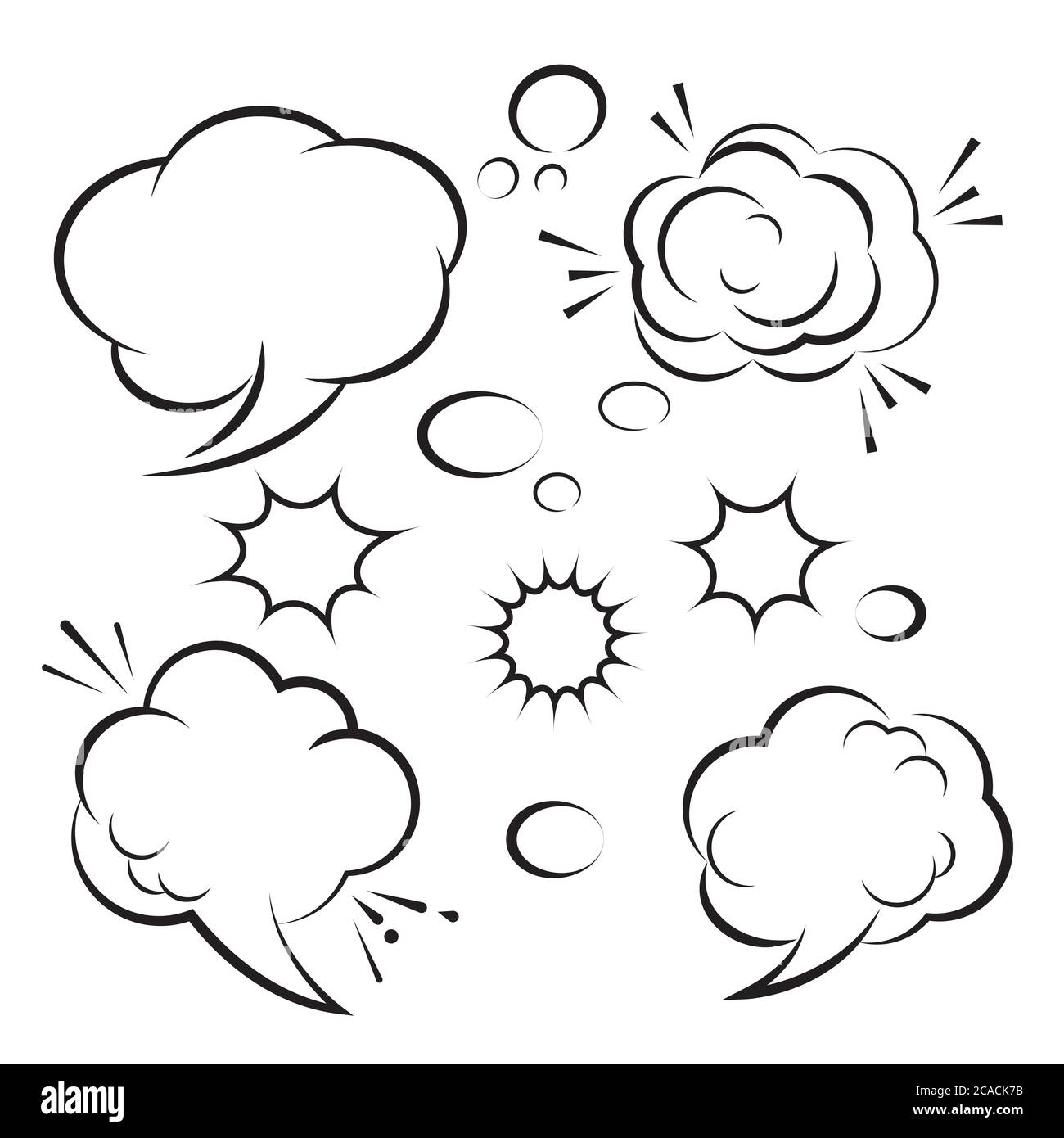 Cloud Comic Book Design Element Vector Illustration Stock Vector Image ...