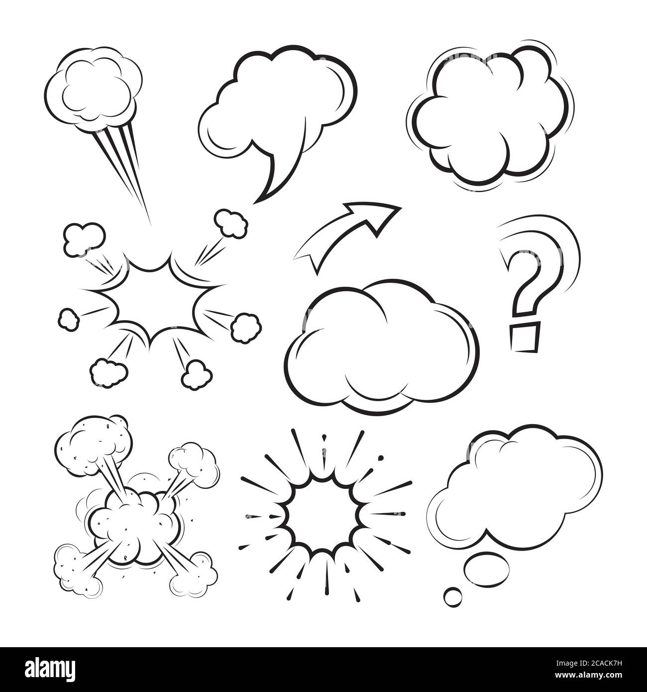 Cloud Comic Book Design Element Vector Illustration Stock Vector Image ...