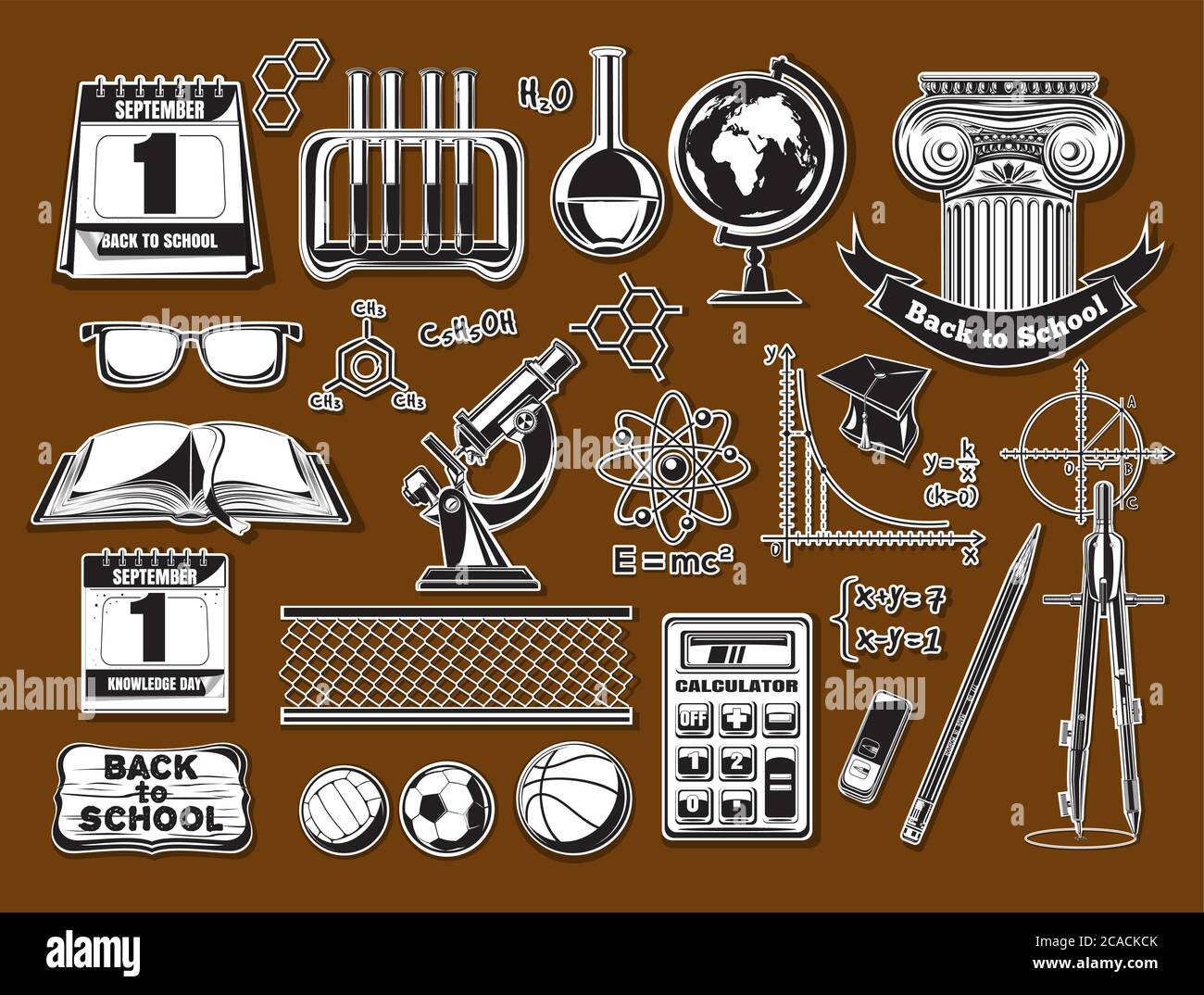 School subjects icon Stock Vector Images - Alamy