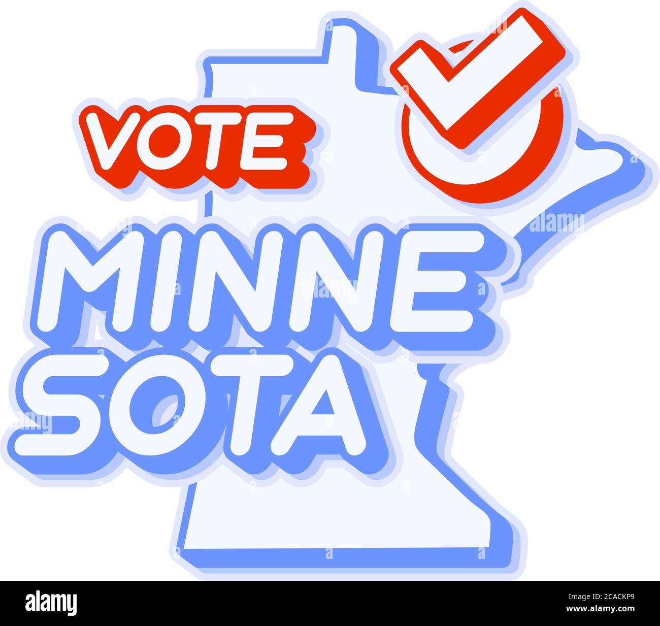 Presidential vote in Minnesota USA 2020 vector illustration. State map ...