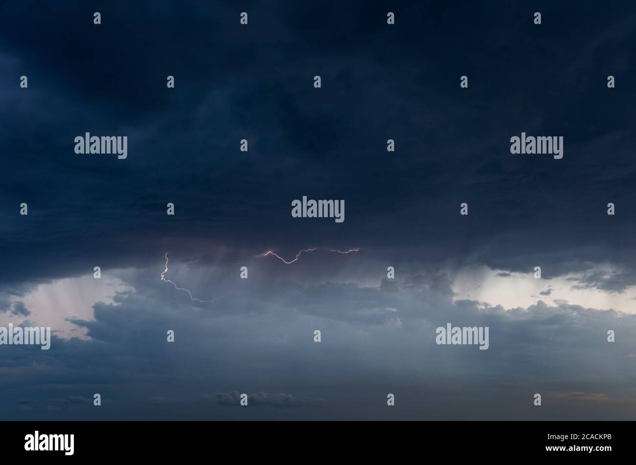 Lightning during a "cold drop" thunderstorm at the end of the dry ...