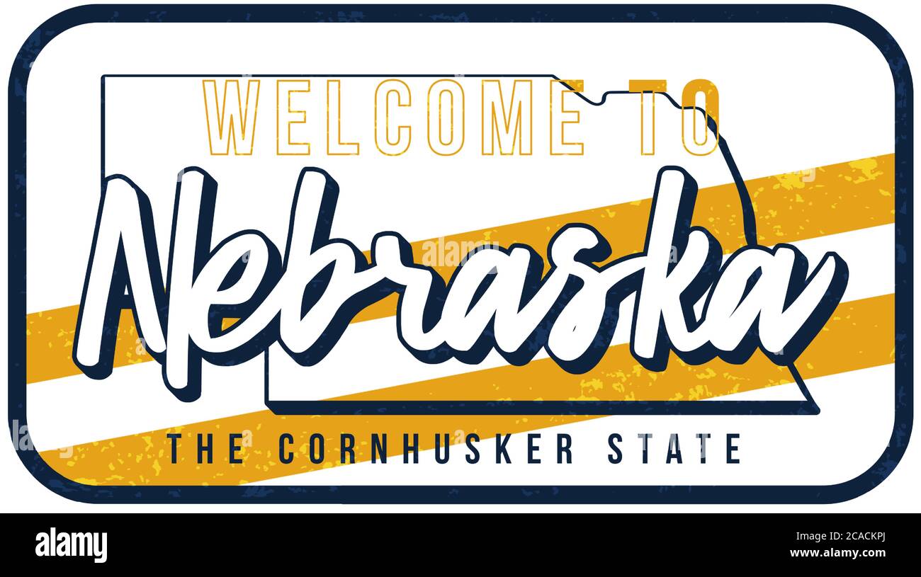 Nebraska antique map Stock Vector Images - Alamy