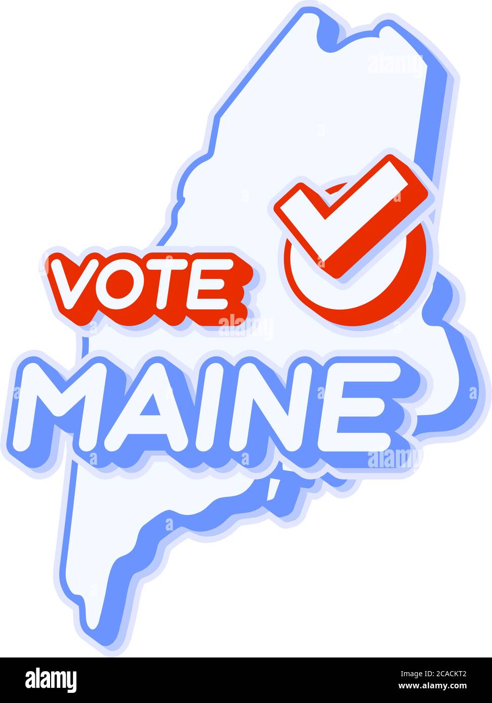 Presidential vote in Maine USA 2020 vector illustration. State map with ...