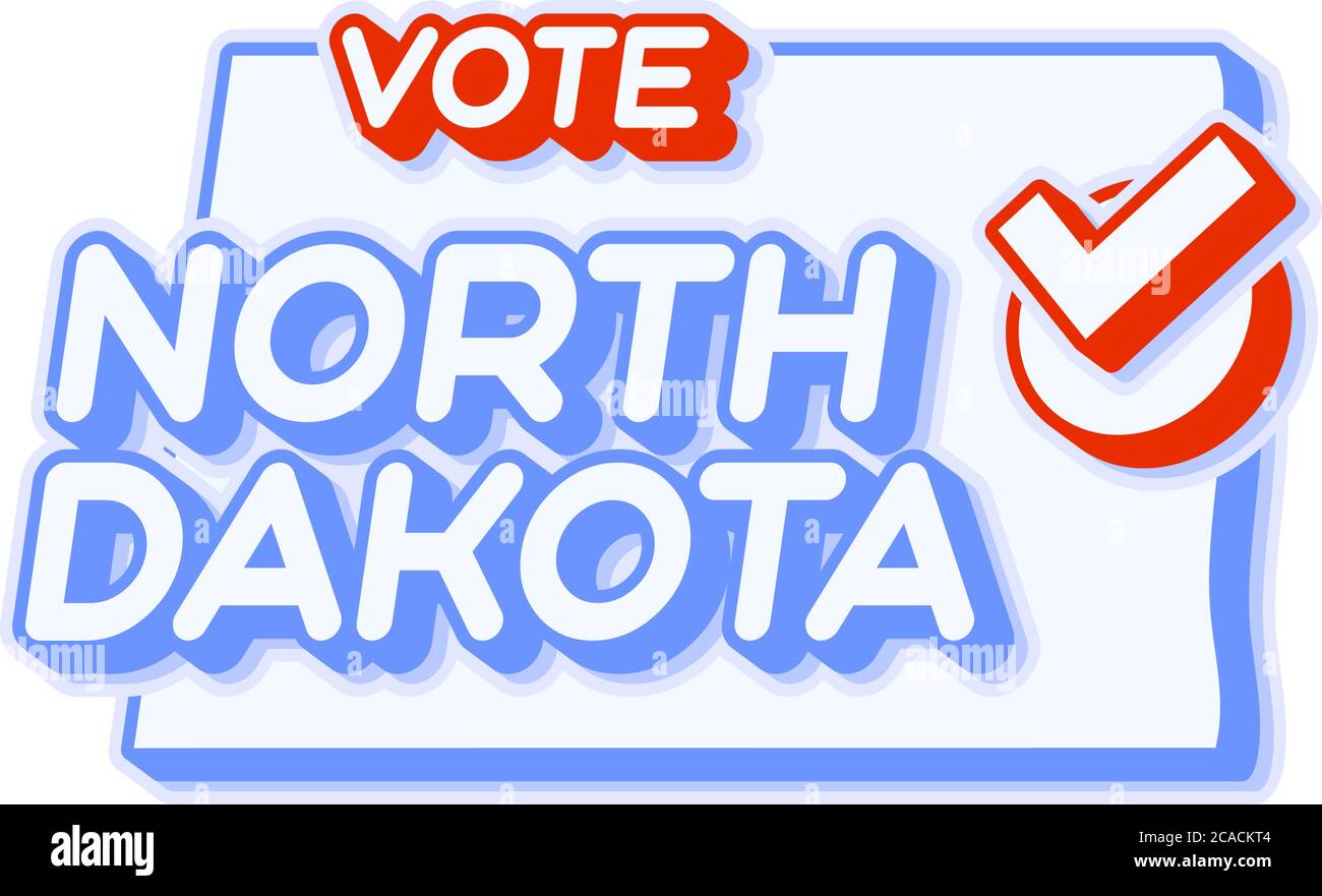 Presidential vote in North Dakota USA 2020 vector illustration. State ...
