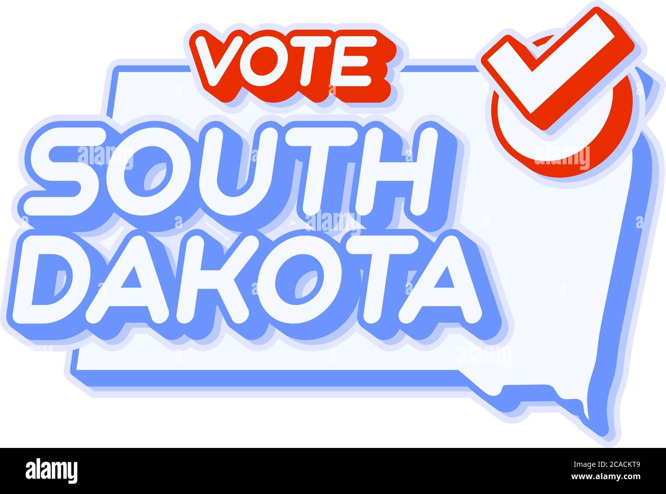 Presidential vote in South Dakota USA 2020 vector illustration. State ...