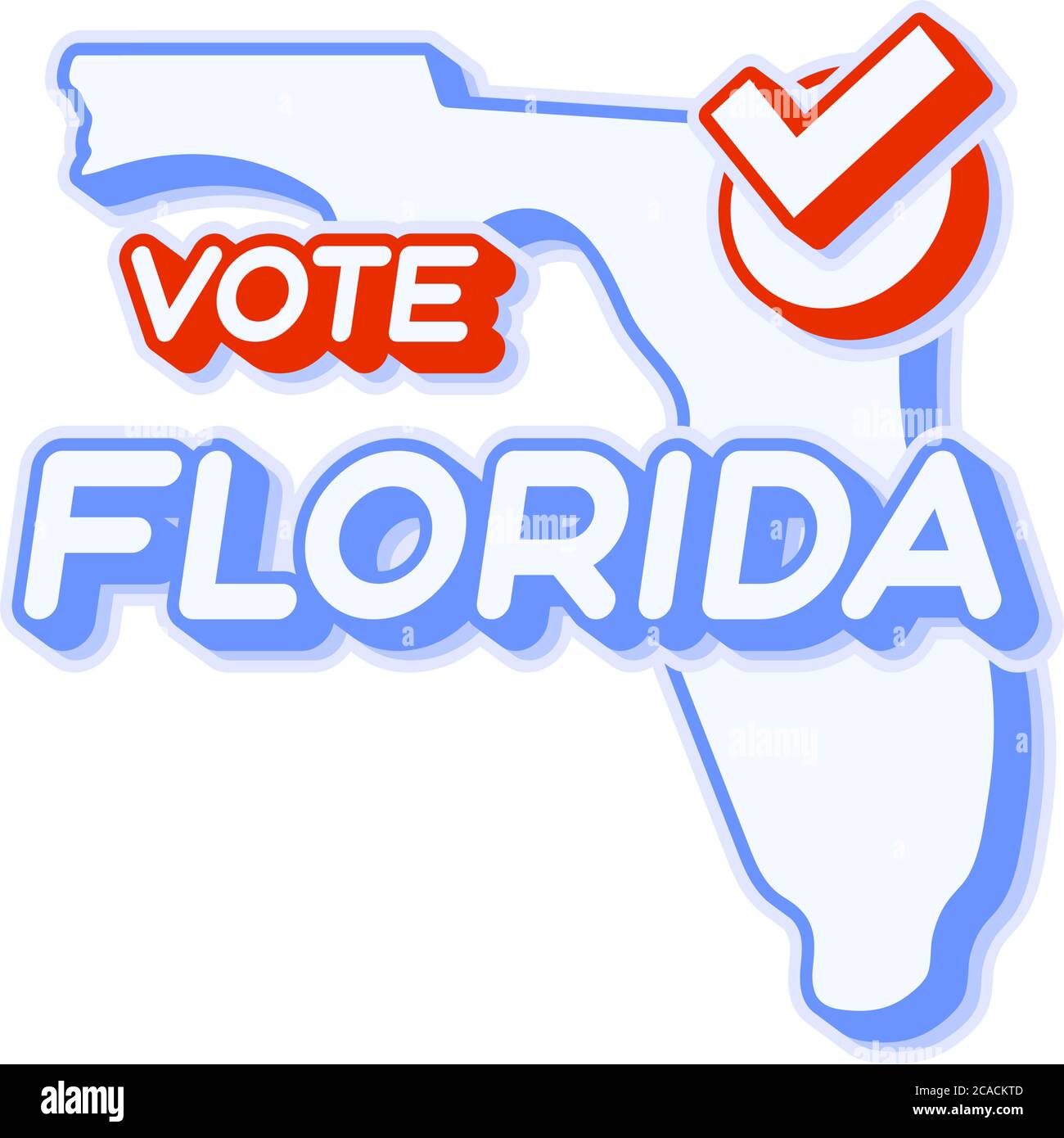 Presidential vote in Florida USA 2020 vector illustration. State map ...