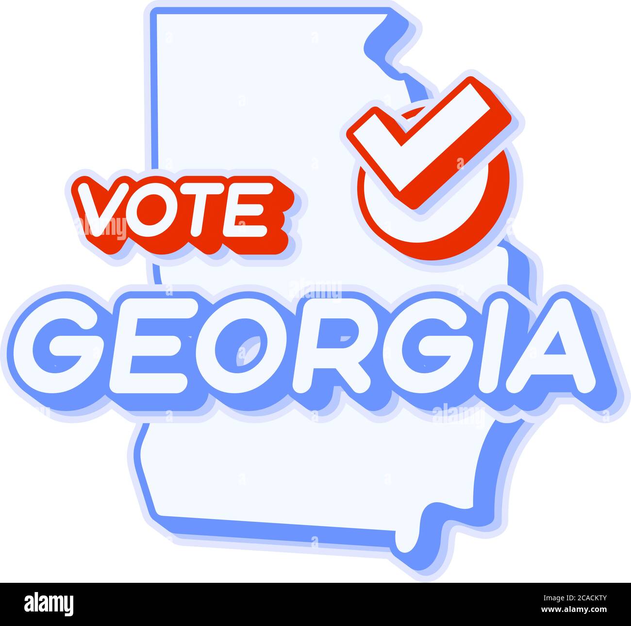 Presidential vote in Georgia USA 2020 vector illustration. State map ...