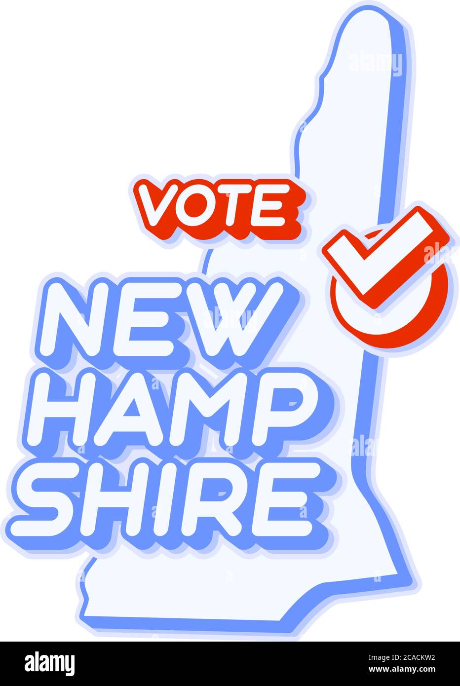Presidential vote in New Hampshire USA 2020 vector illustration. State ...