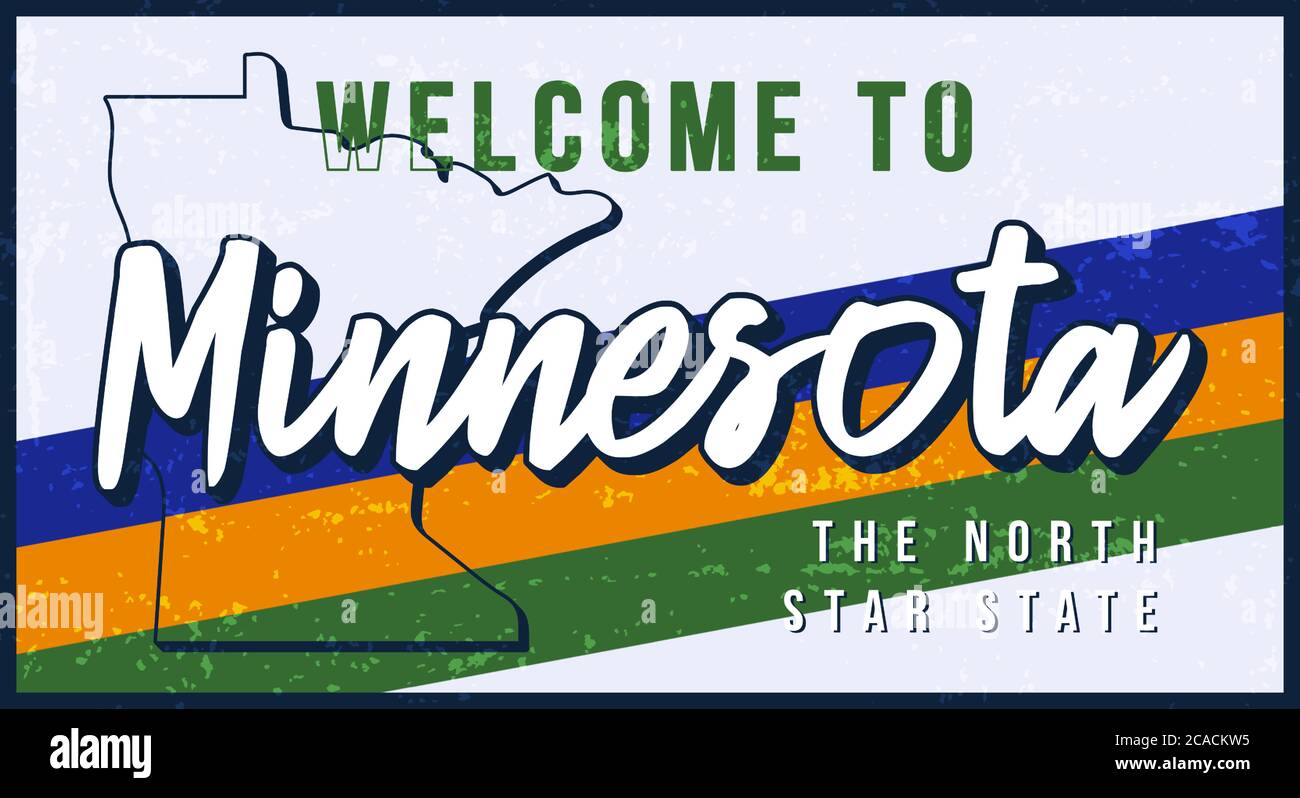 Vintage minnesota map hi-res stock photography and images - Alamy