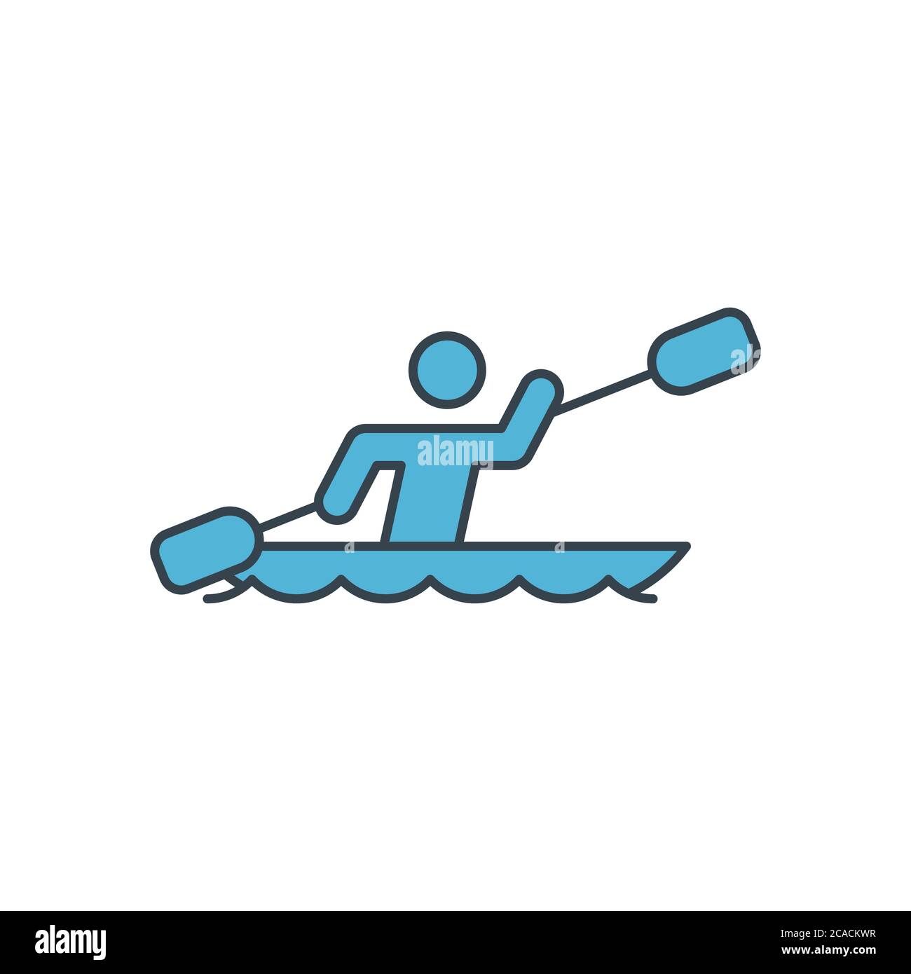 Rowing sport training vector icon symbol isolated on white background ...