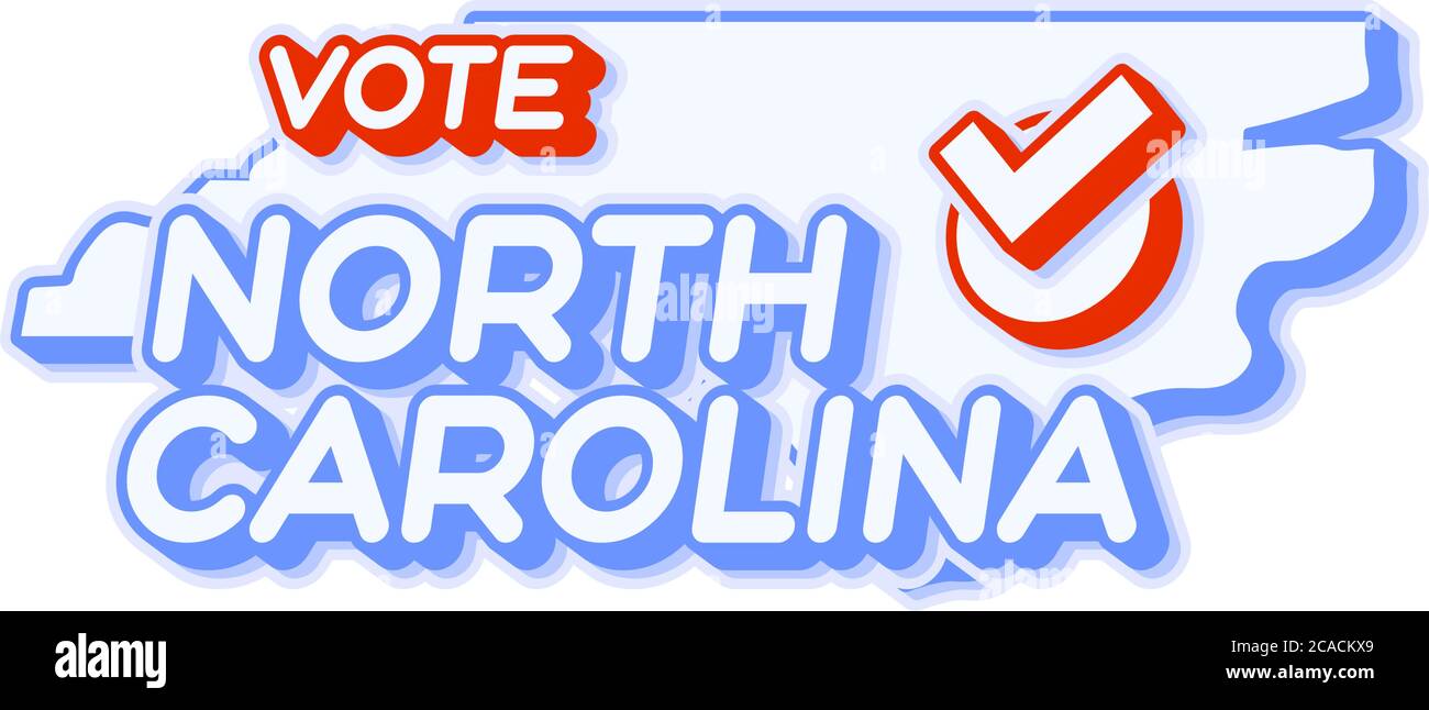 Presidential vote in North Carolina USA 2020 vector illustration. State ...
