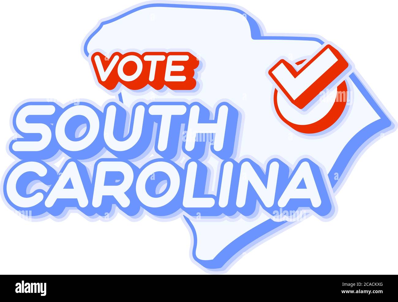 Presidential vote in South Carolina USA 2020 vector illustration. State ...