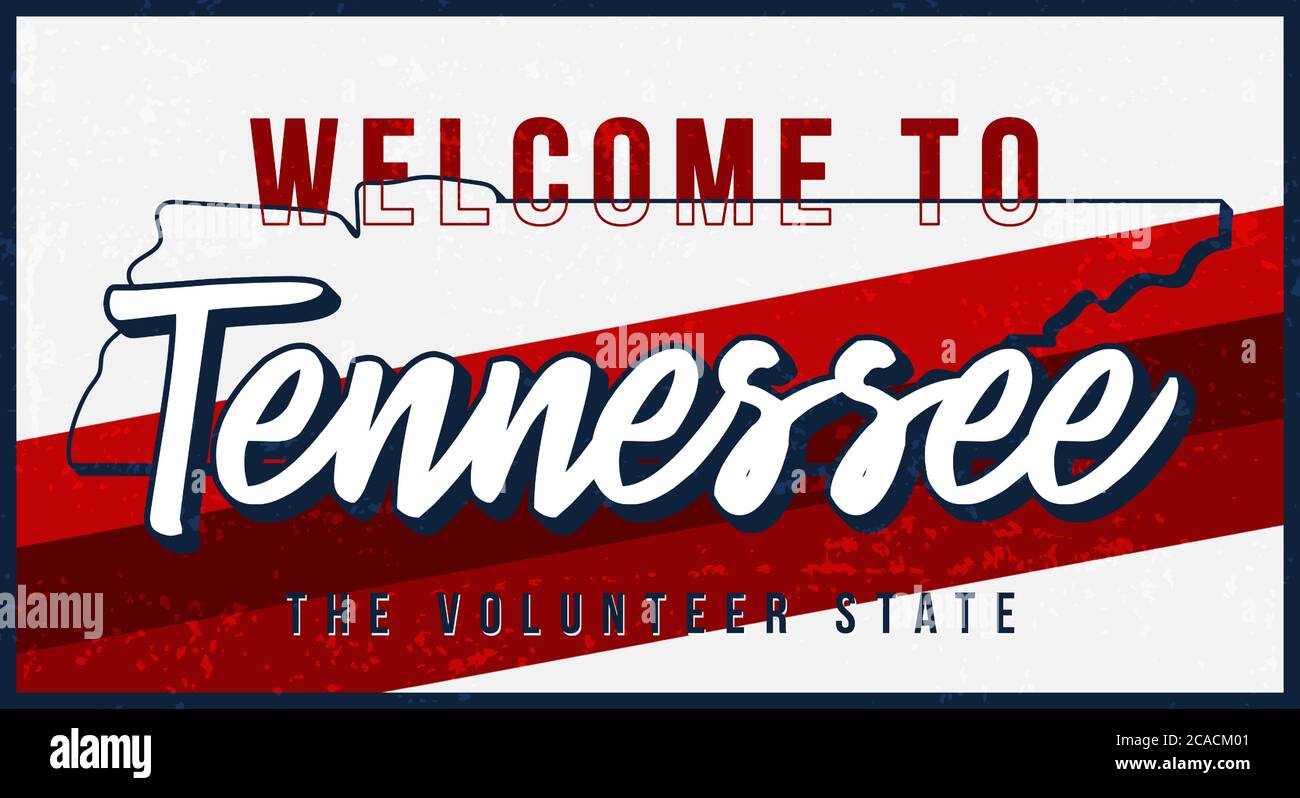 Welcome to Tennessee vintage rusty metal sign vector illustration ...