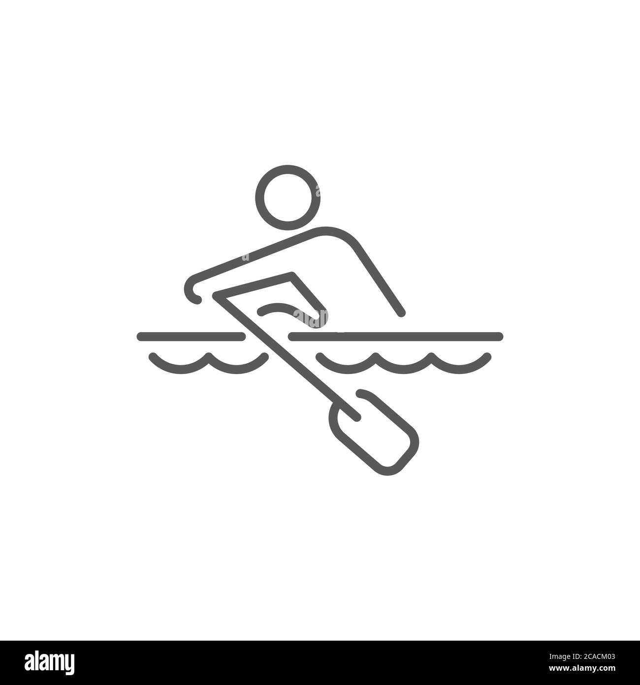 Rowing sport training vector icon symbol isolated on white background ...
