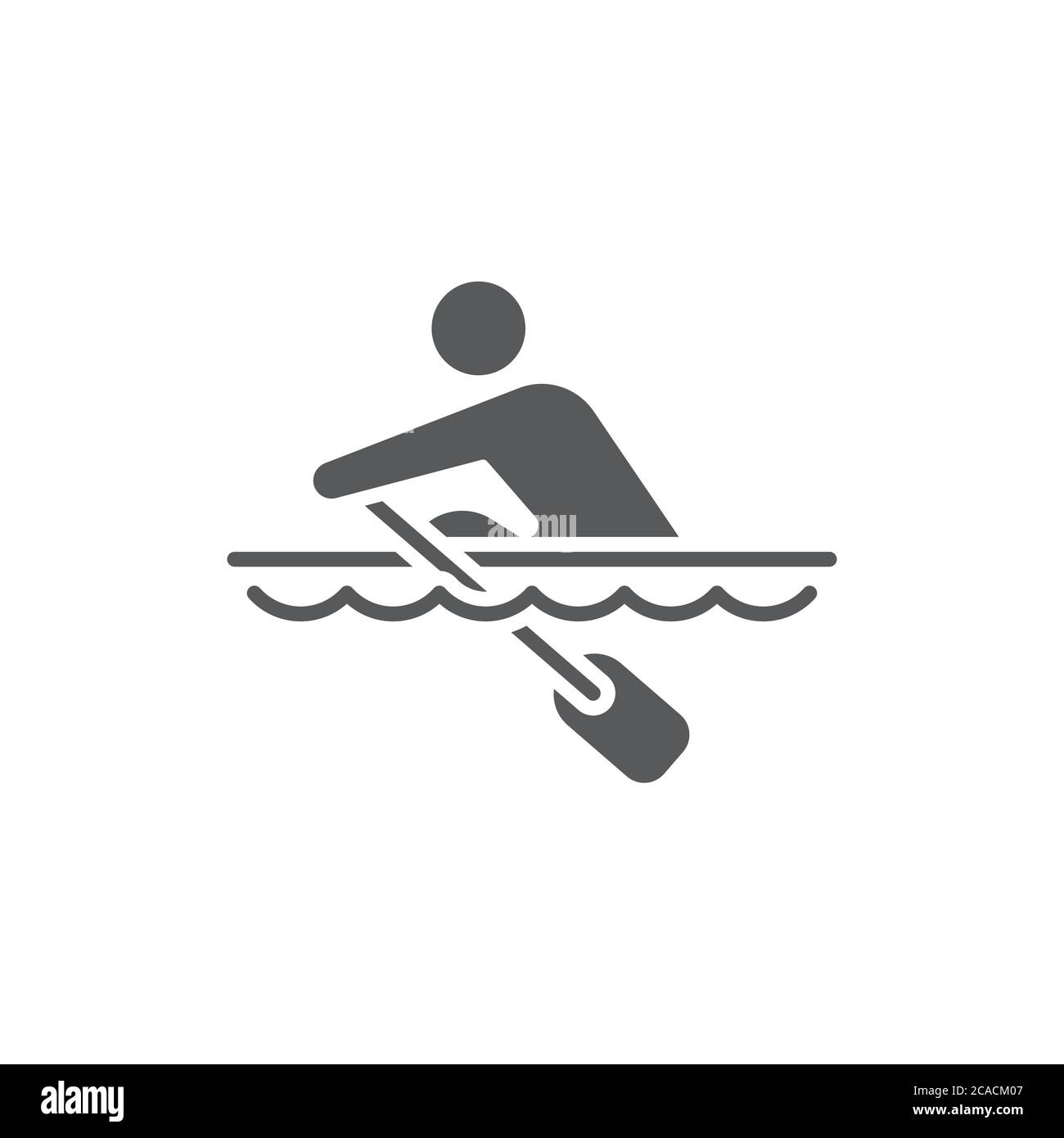 Rowing sport training vector icon symbol isolated on white background ...