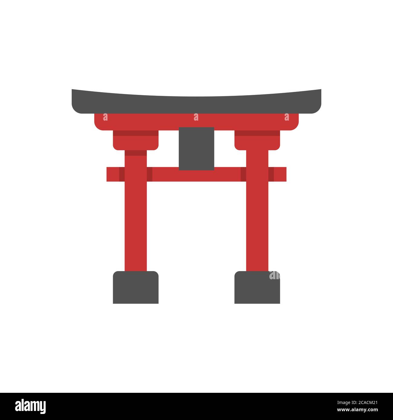 Torii gate vector icon symbol japanese icon isolated on white ...