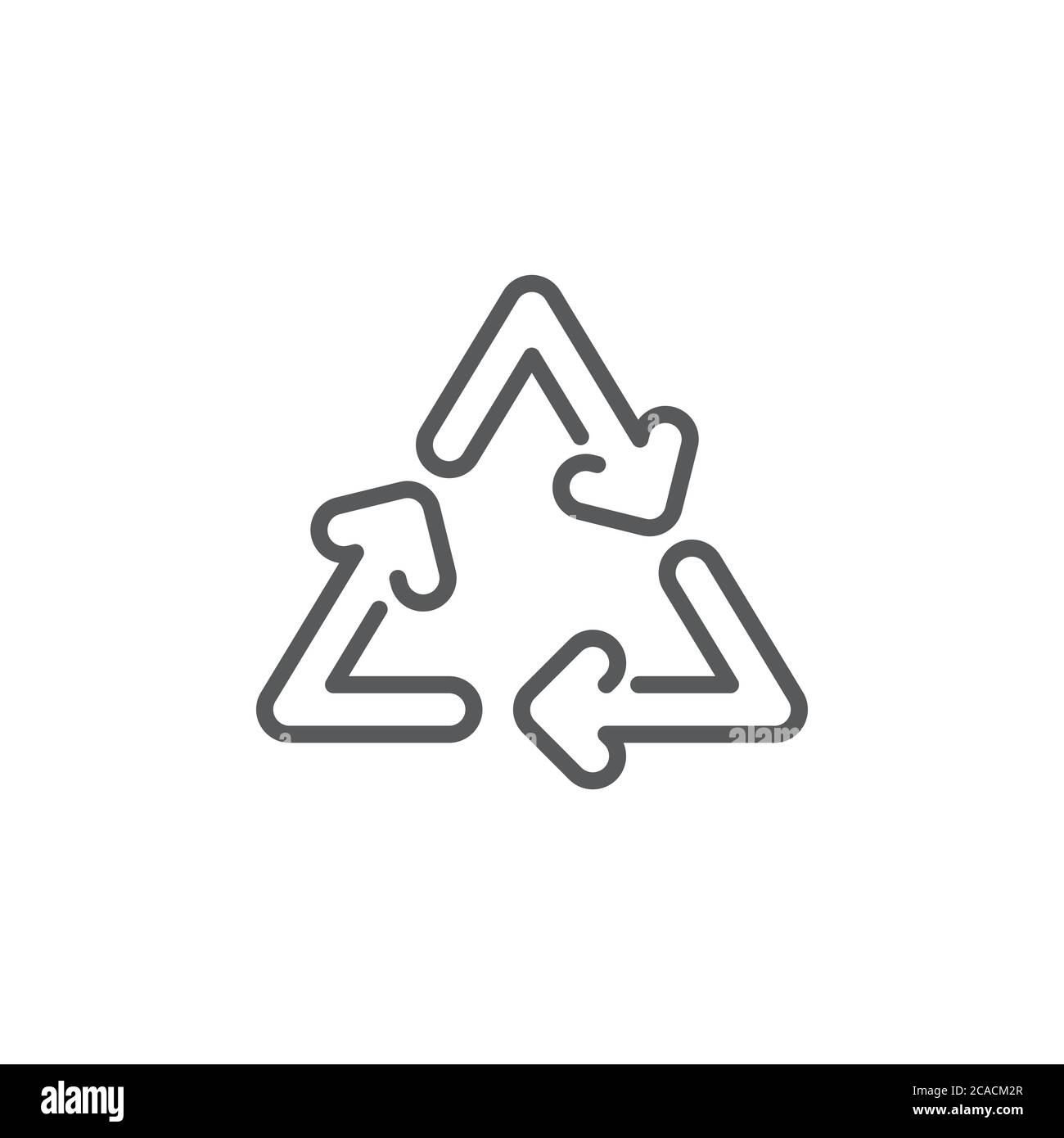 Three arrows cycle vector icon symbol isolated on white background ...