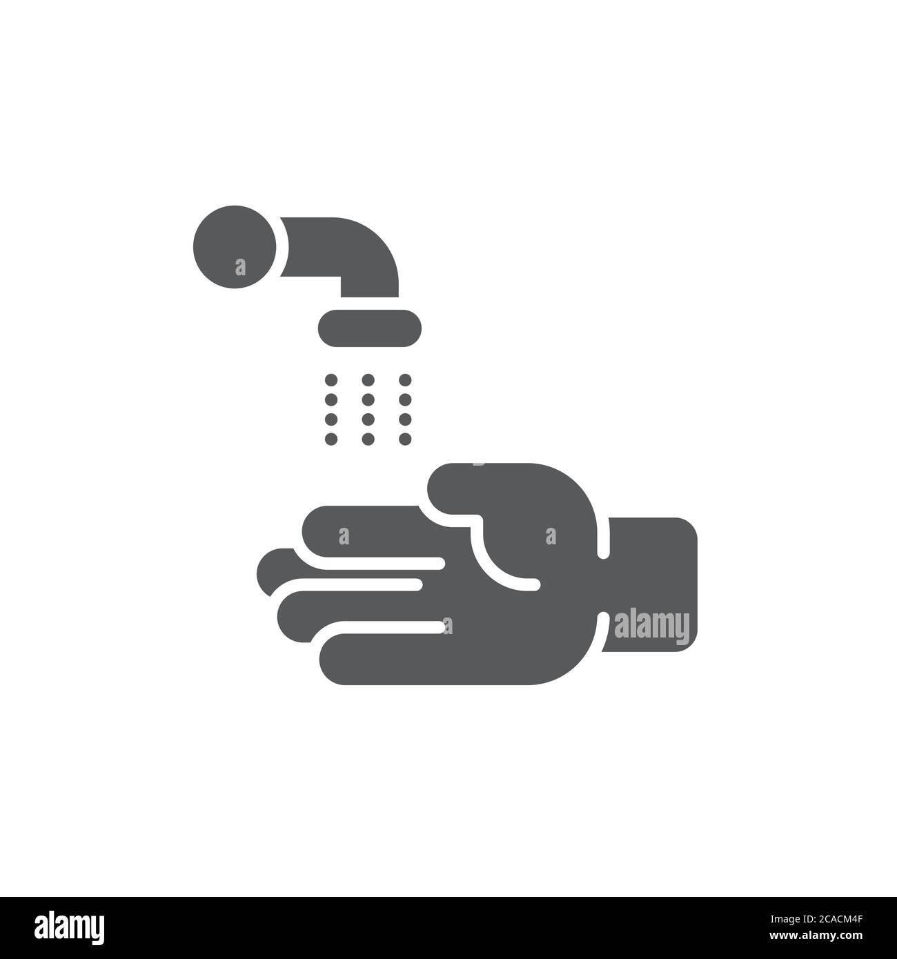 Wash hands vector icon symbol isolated on white background Stock Vector ...