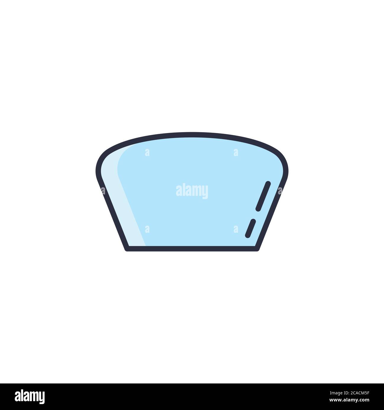 Windshield car glass vector icon symbol isolated on white background ...