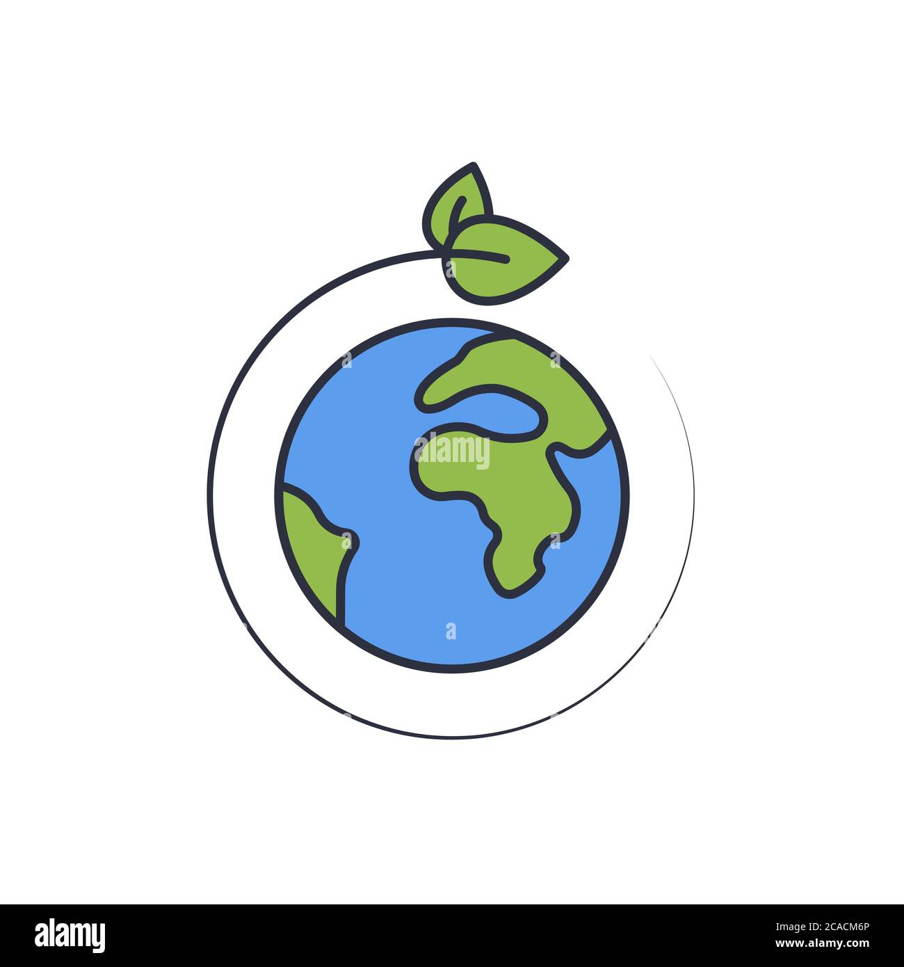 World ecology vector icon symbol isolated on white background Stock ...
